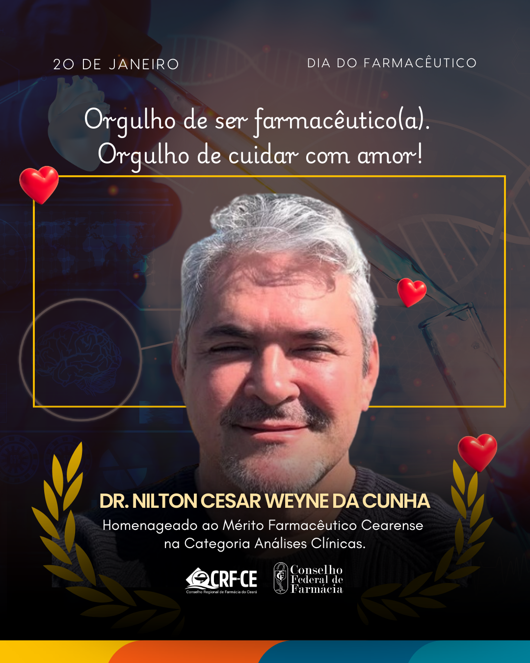 Dr. Nilton Cesar Weyne da Cunha- Orgulho de ser farmacêutico. Orgulho ...